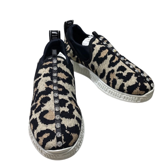 Miu Miu | Shoes | Miu Miu Prada Run Logo Avorio Animal Print Sneakers ...